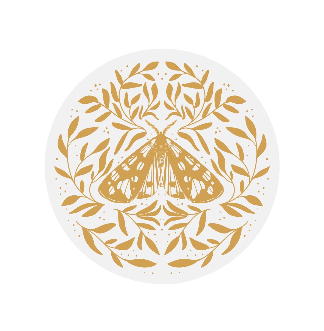 Moth Transparent Sticker | Clear Moth Sticker | Waterproof Water Bottle ...
