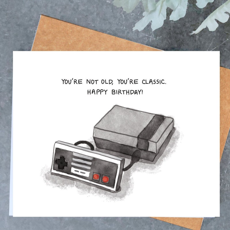 Nintendo Birthday Card - Etsy