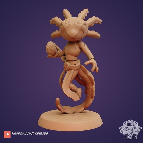 Axolotl Characters for Dnd 5e Pathfinder 4e 3e 2e Gloomhaven - Etsy Finland