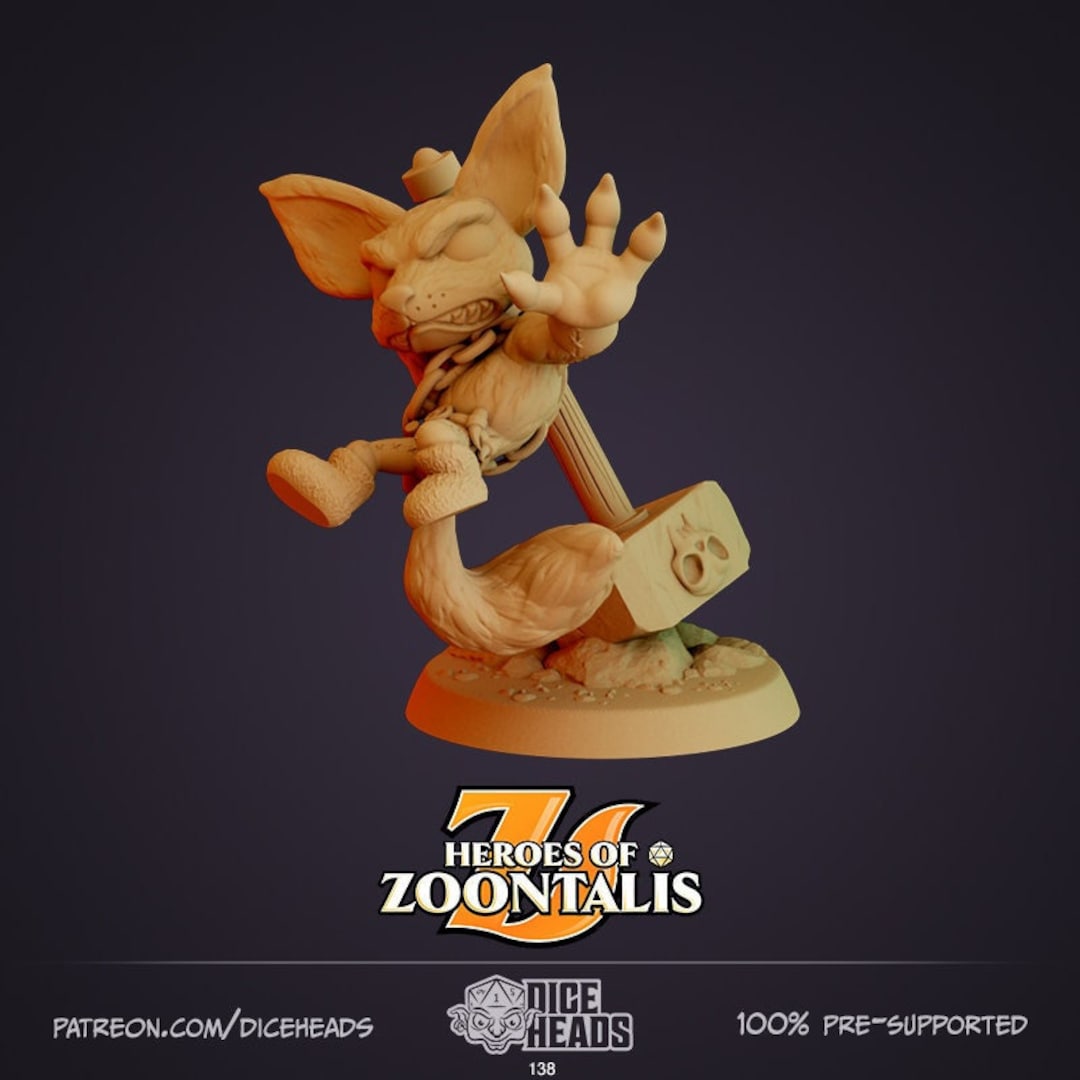 Fennec Fox Barbarian for Dnd 5e Pathfinder 4e 3e 2e Gloomhaven - Etsy