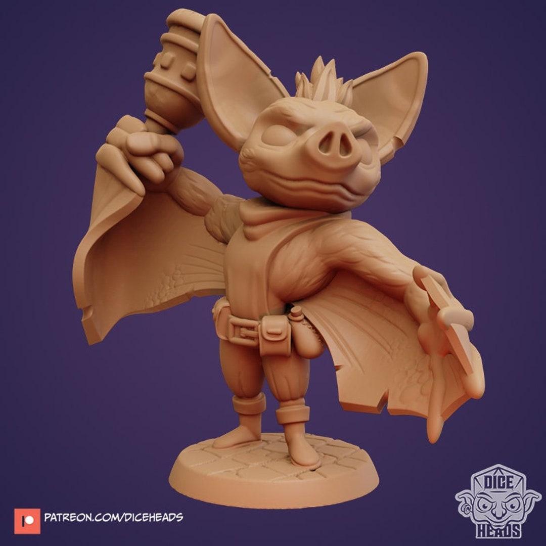 Bat-folk Cleric for Dnd 5e Pathfinder 4e 3e 2e Gloomhaven - Etsy