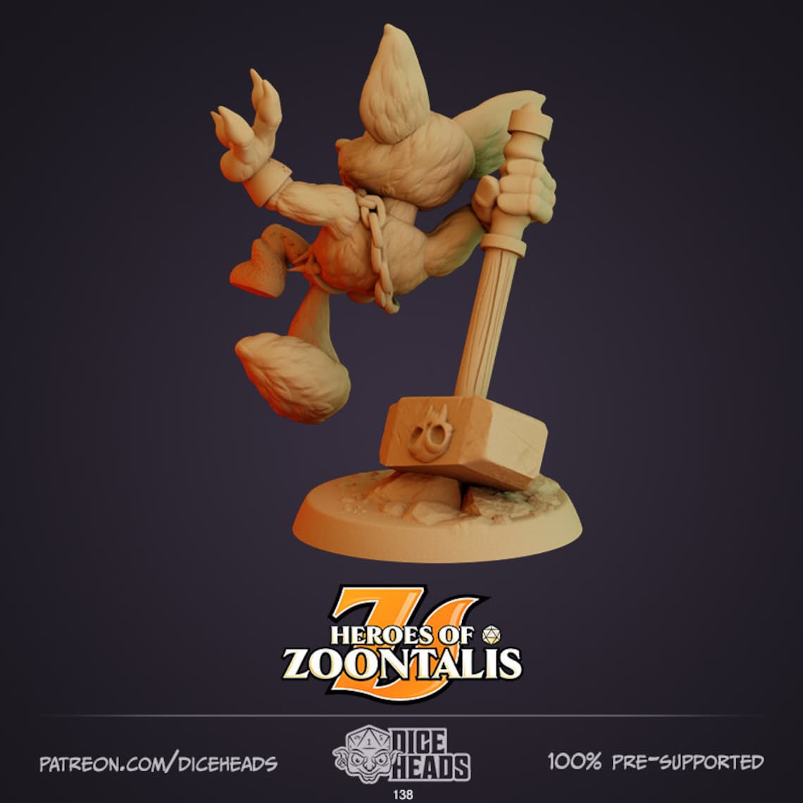 Fennec Fox Barbarian for Dnd 5e Pathfinder 4e 3e 2e Gloomhaven | Etsy