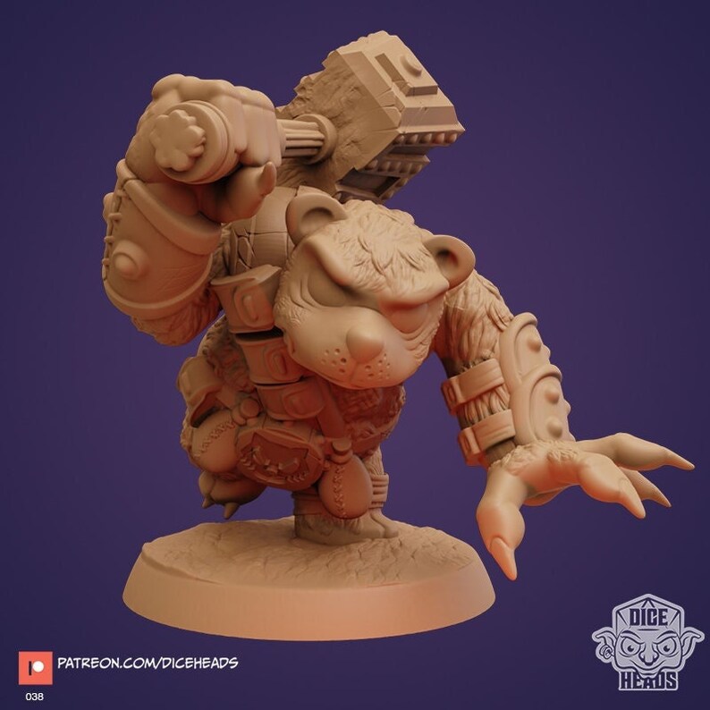 Bearkin Barbarian for Dnd 5e Pathfinder 4e 3e 2e Gloomhaven - Etsy