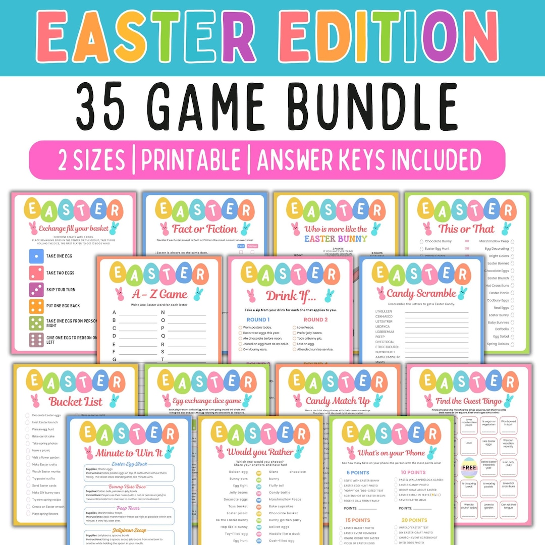 Easter Games | Printable Easter Games | Easter Trivia | Easter Party ...