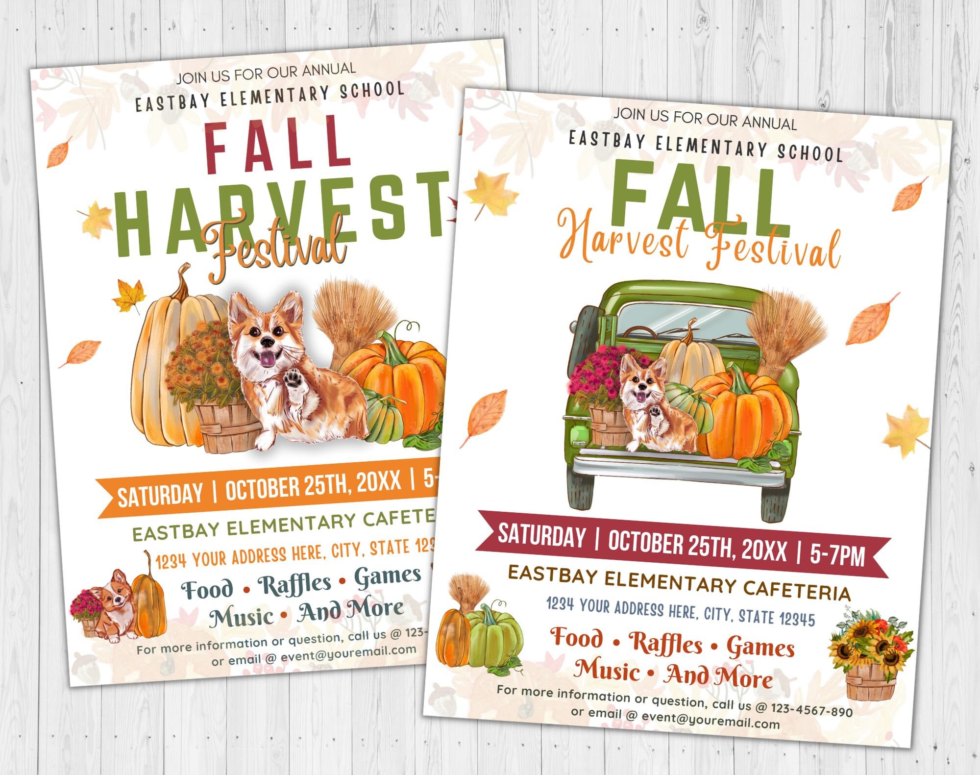 Fall Harvest Flyer Editable, Fall Festival Flyer, Fall Festival ...