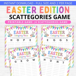 Easter Scattergories Game | Printable Easter Games | Easter Trivia Game ...