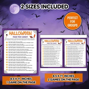 Halloween Pass the Candy Game, Halloween Activity, Pass the Prize Game ...