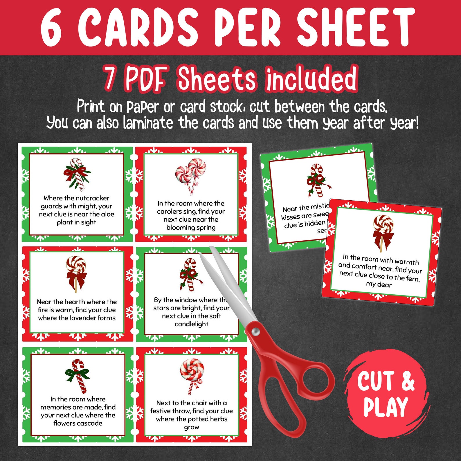 Candy Cane Treasure Hunt, Christmas Treasure Hunt, Candy Cane Christmas ...