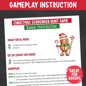 Christmas Scavenger Hunt for Older Kids Holiday Scavenger Hunt Teens ...