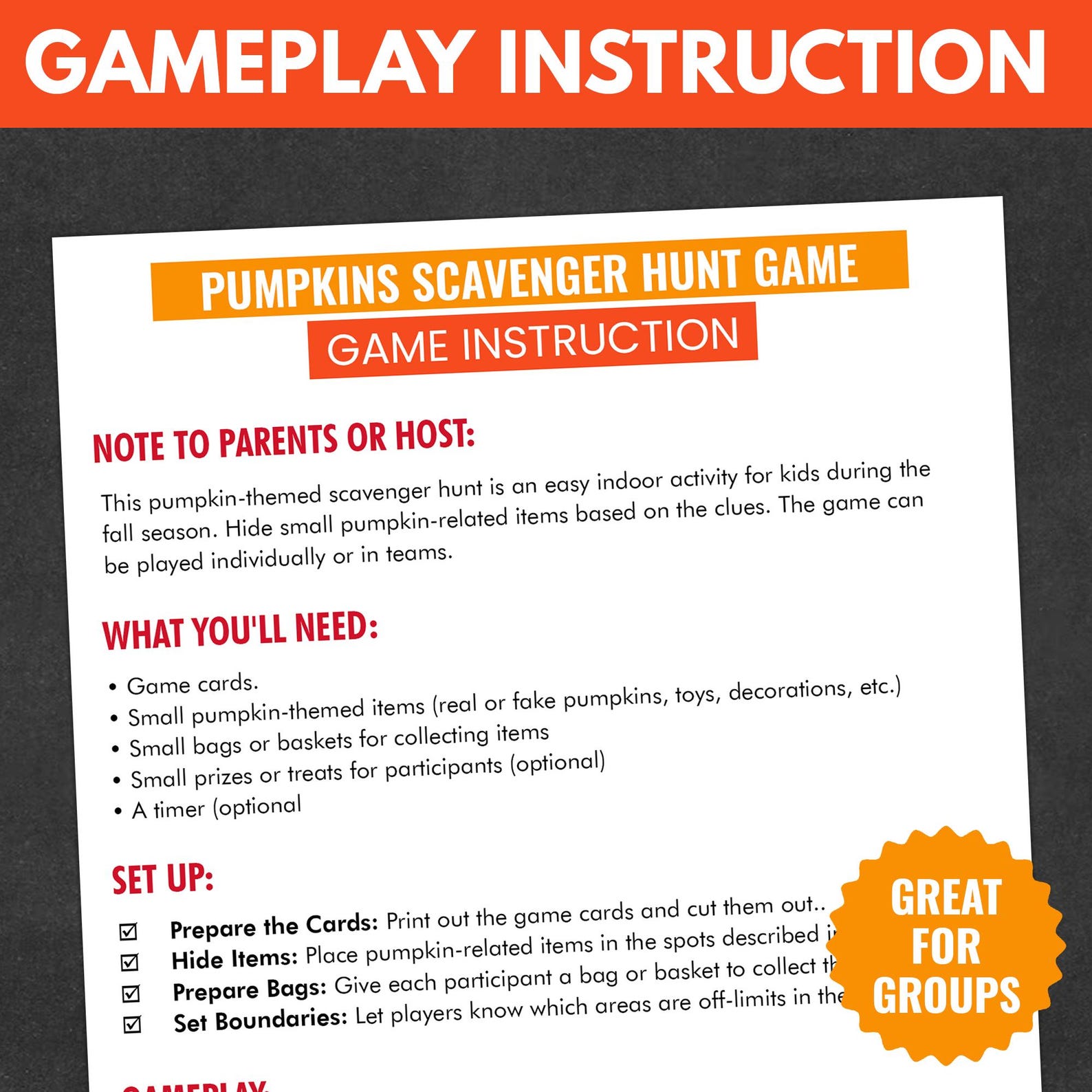 Fall Fun: Pumpkin Scavenger Hunt Adventure Party Game - Etsy
