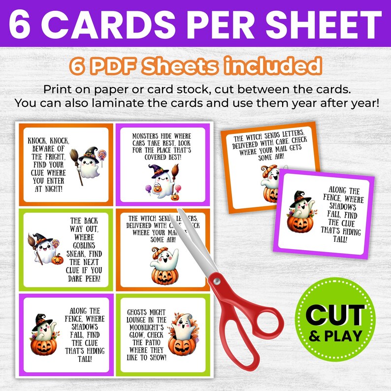 Outdoor Halloween Scavenger Hunt, Kids and Teens, Scavenger Hunt for ...