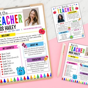 Meet the Teacher Editable I I Meet the Teacher Boho Template I Editable ...