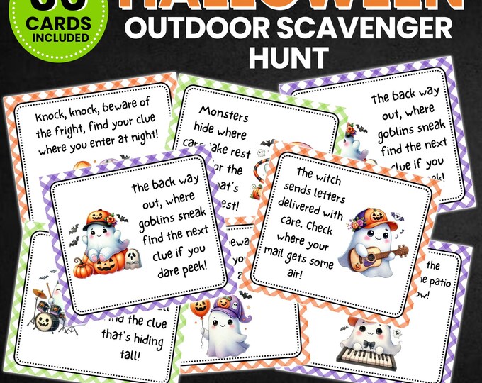 Halloween Scavenger Hunt for Kids丨outdoor Treasure Hunt丨scavenger Hunt ...
