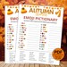 Fall Emoji Pictionary Game | Printable Autumn Games | Fall Time ...