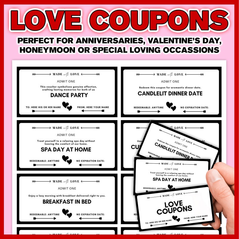 Romantic Coupons - Etsy