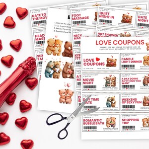 Love Coupons Book Printable Fun Love Coupons Template Editable Naughty ...