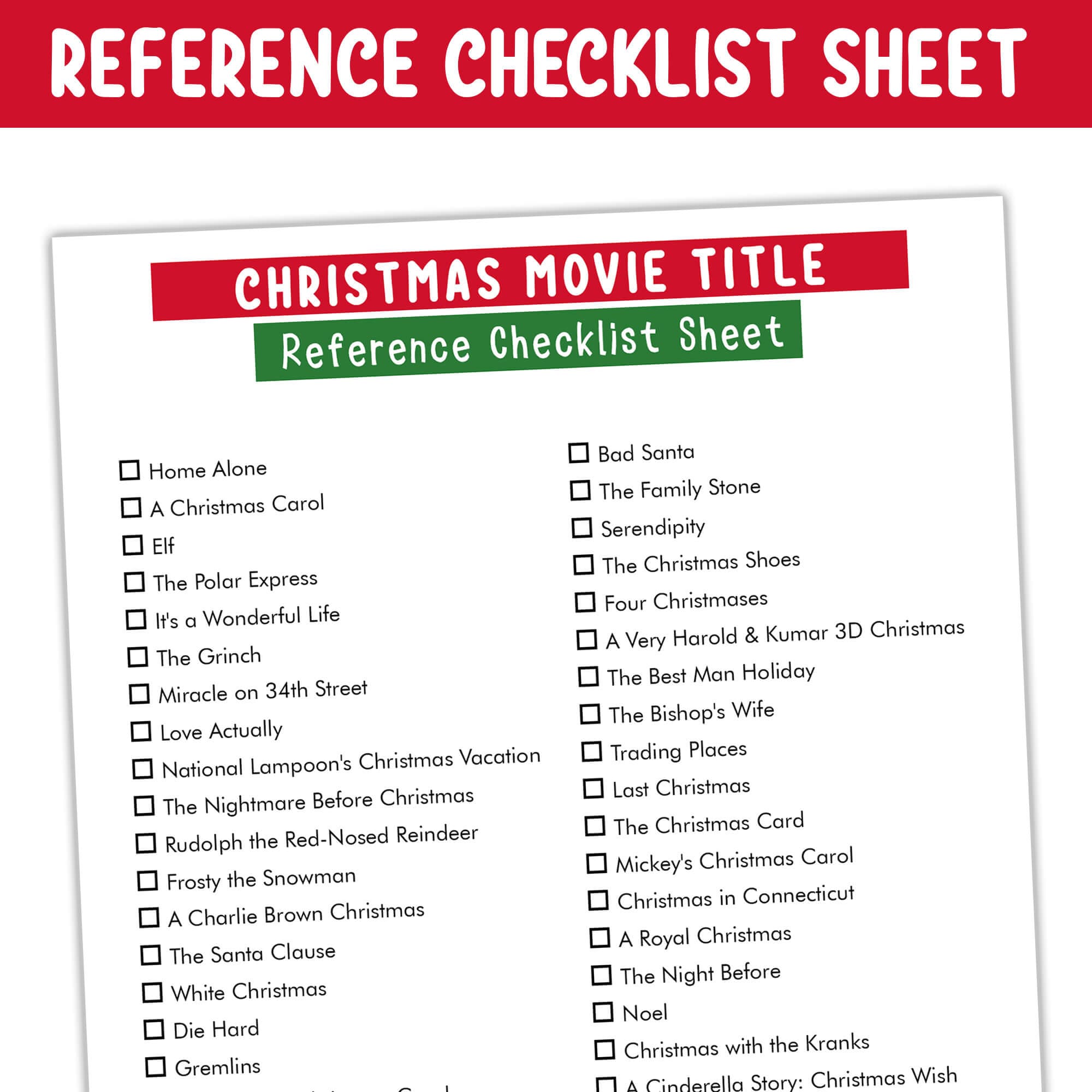 Christmas Movie Quiz Game | Printable Family Fun (instant Download) - Etsy