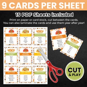 Thanksgiving Forbidden Words | Printable Thanksgiving Game ...