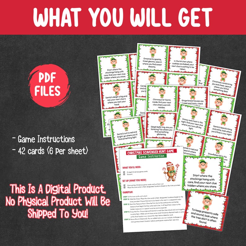 Christmas Scavenger Hunt for Older Kids, Teens (printable) - Etsy