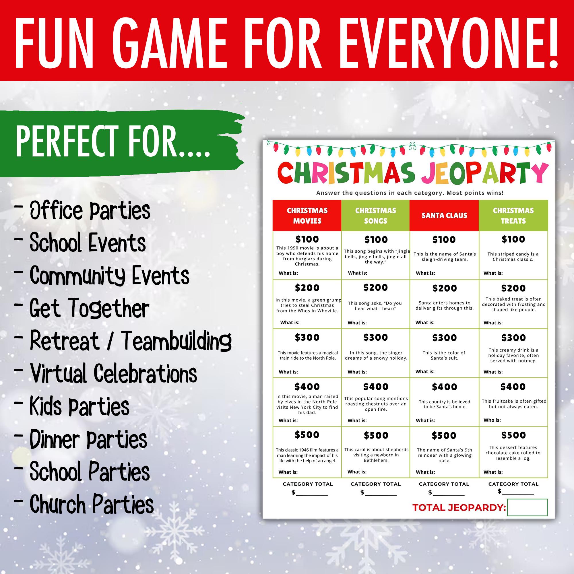 Christmas Game Jeoparty, Christmas Jeopardy Game, Friendmas Games ...