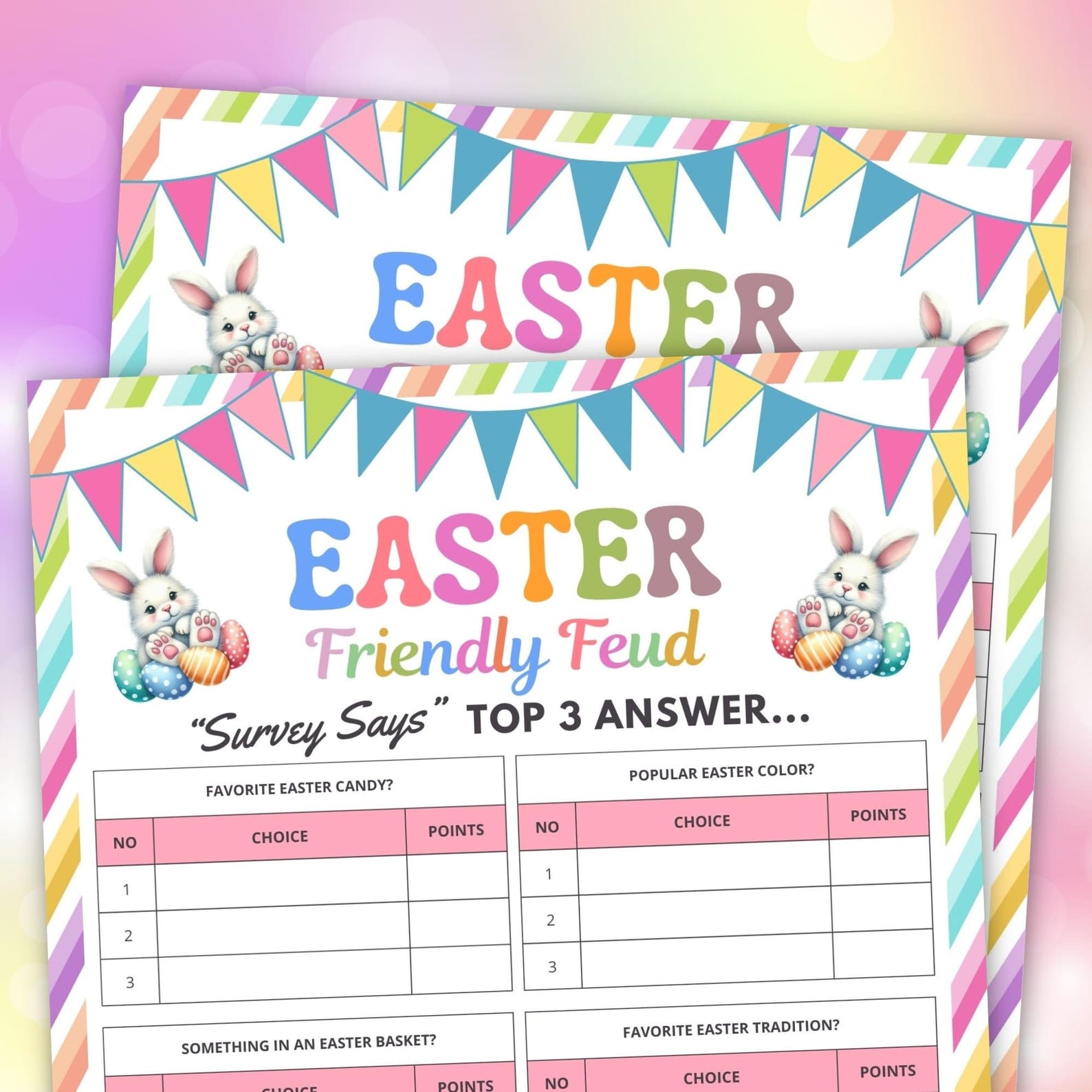 Easter Friendly Feud Game | Printable Trivia (PDF) - Etsy