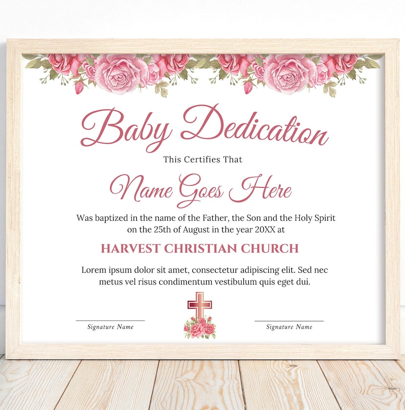 Editable Baby Christening Dedication Baby Dedication - Etsy