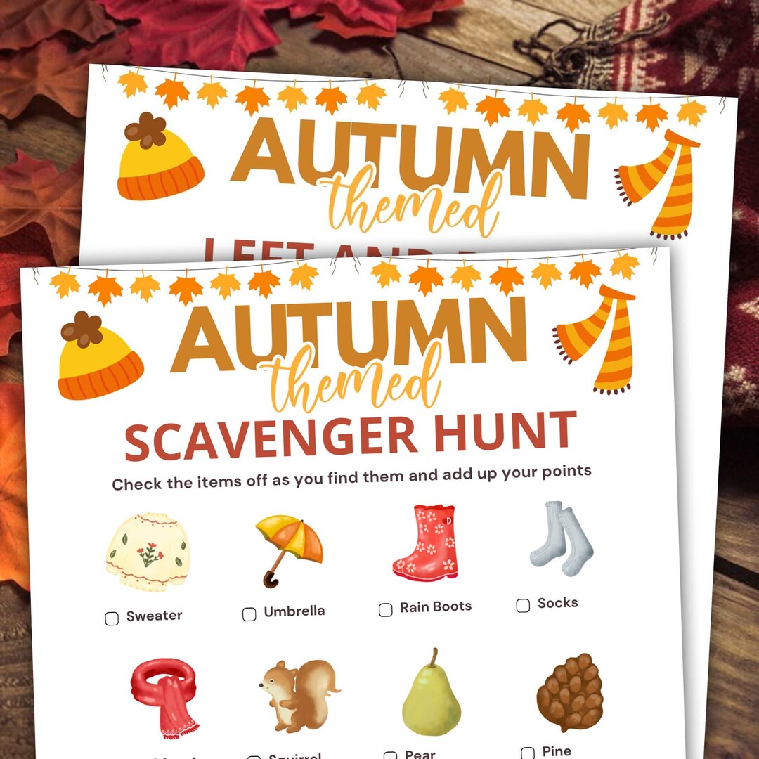 Fall Scavenger Hunt Activity for Kids & Adults Fall Activity Fall for ...