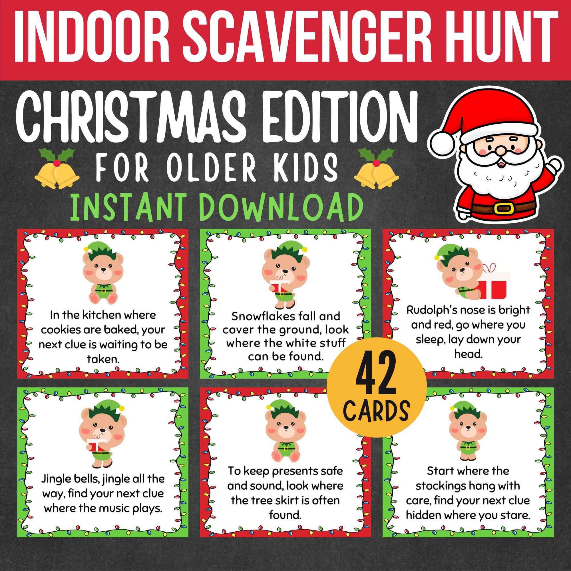 Christmas Scavenger Hunt for Older Kids, Teens (printable) - Etsy
