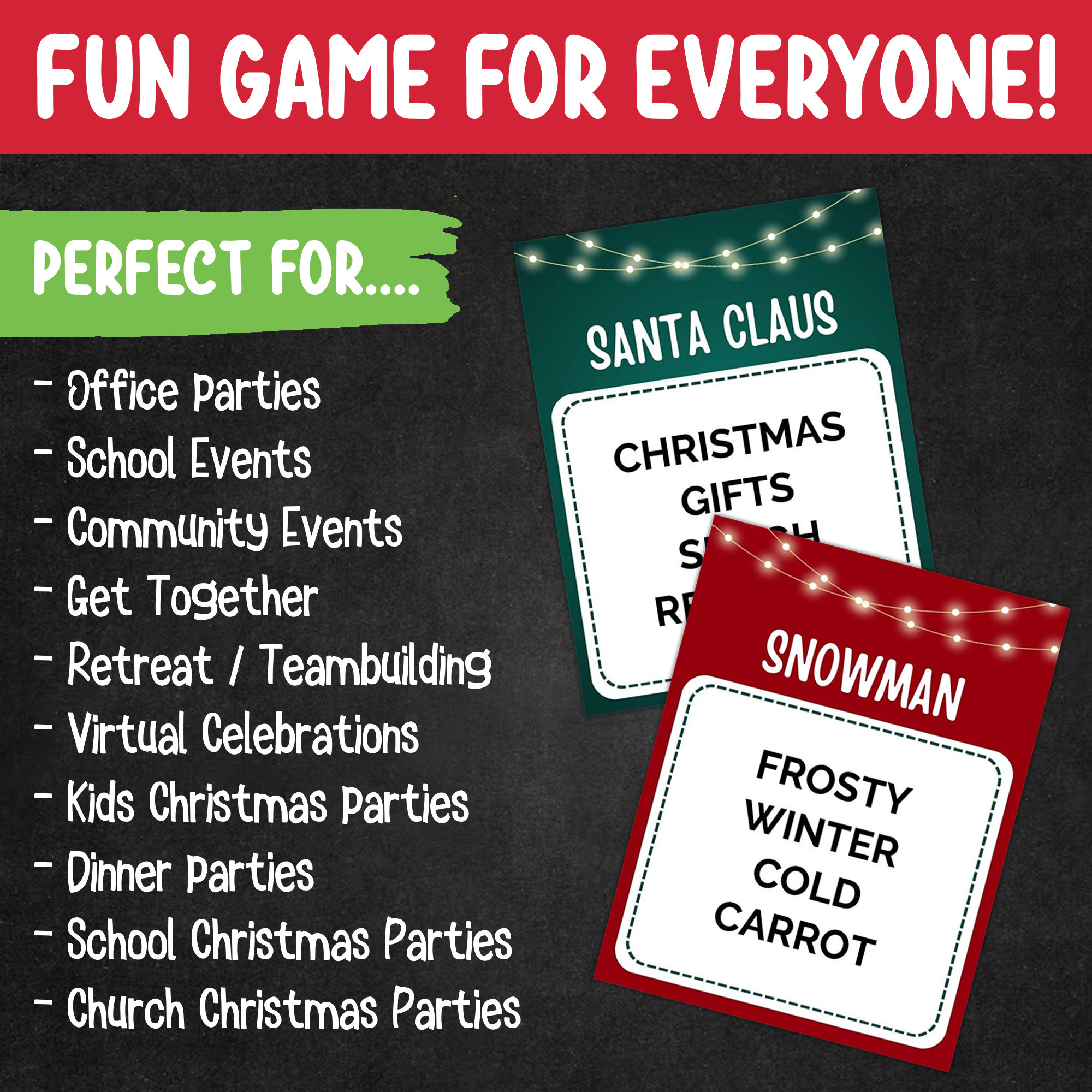 Christmas Taboo | Don't Say | Forbidden Words | Christmas Printable ...