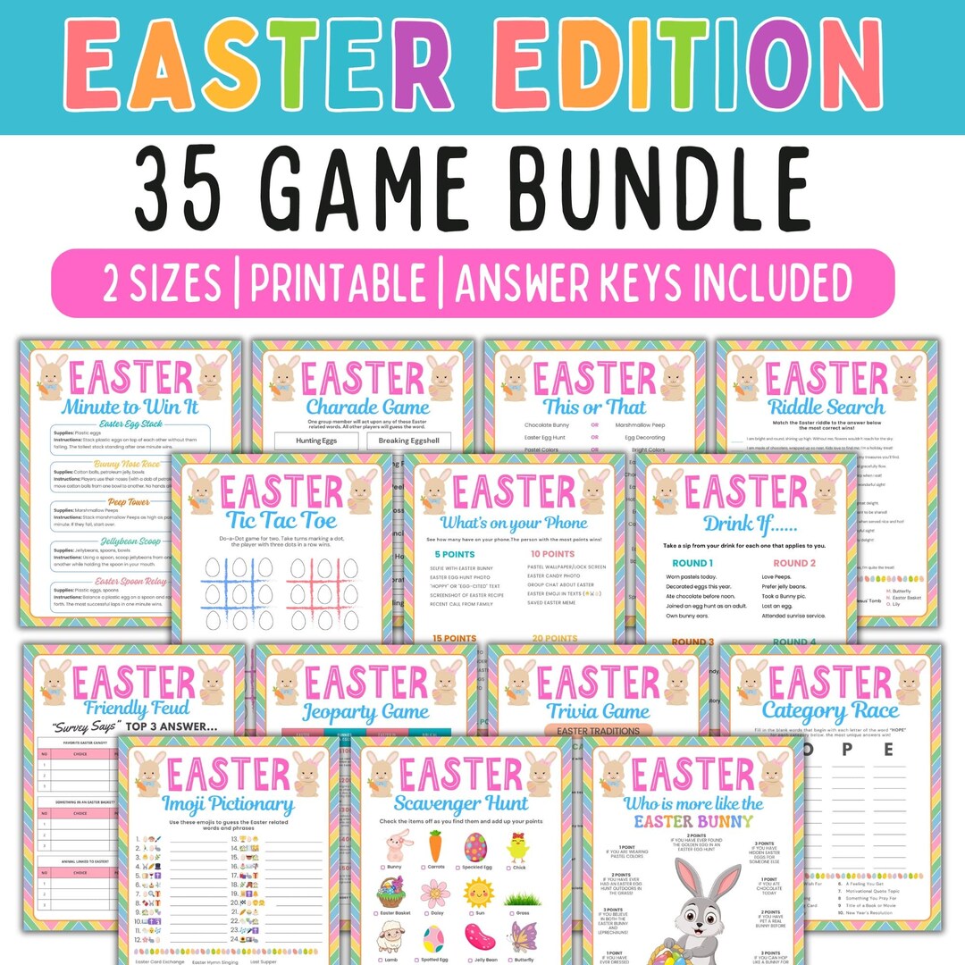 Easter Game Bundle | 35 Fun Printable Activities (digital Download) - Etsy