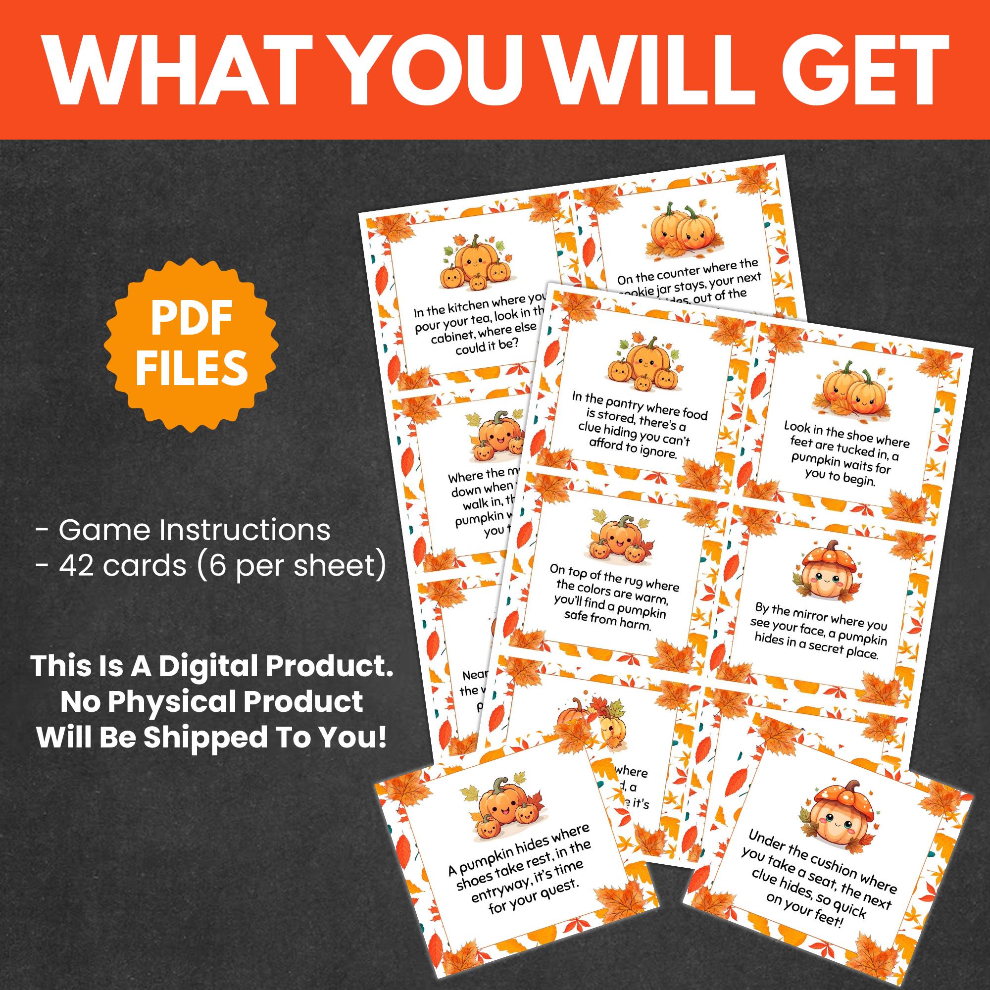 Fall Fun: Pumpkin Scavenger Hunt Adventure Party Game - Etsy