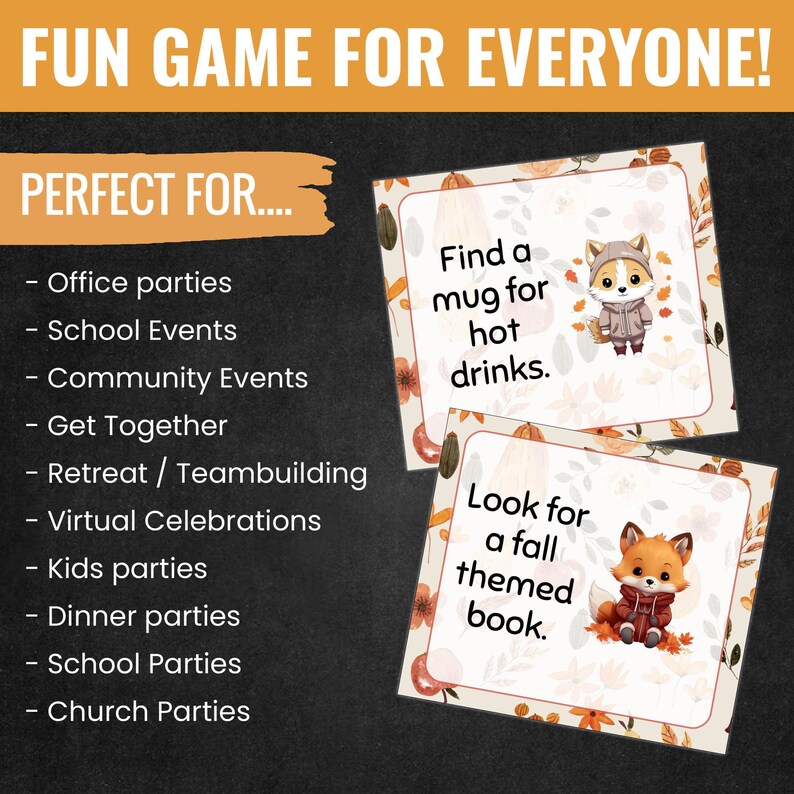 Autumn Indoor Scavenger Hunt | Printable PDF | Kids, Teens, Adults ...