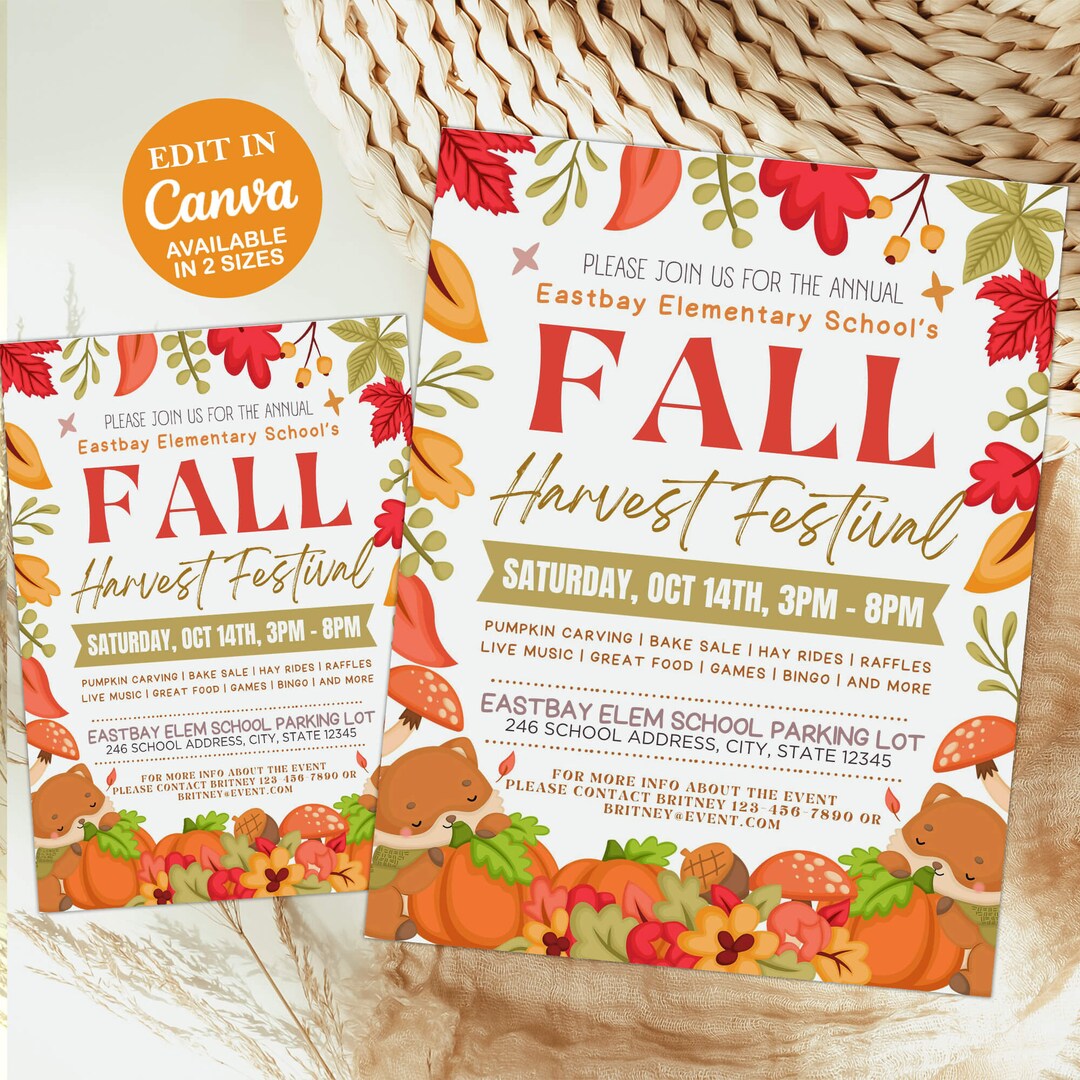 Fall Festival Invitation, Harvest Festival, Church Fall Festival Invite ...
