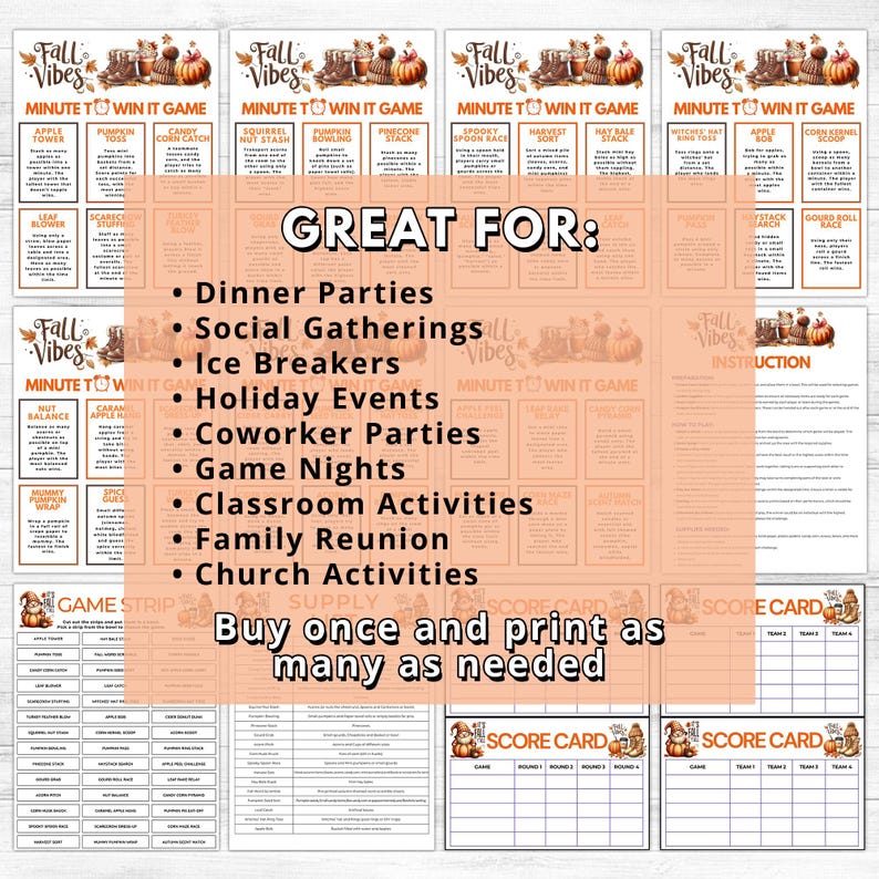 Halloween Minute to Win It Games, October Group Party Games for Kids ...
