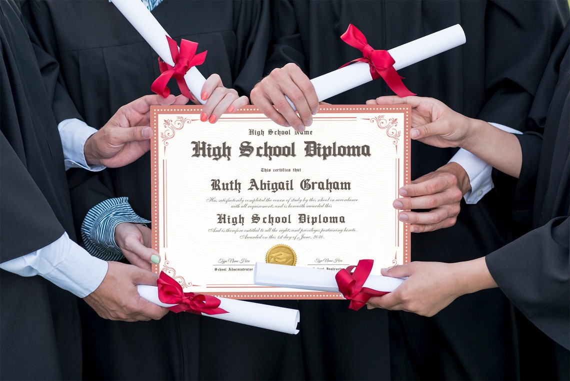 Editable Homeschool Diploma Template, Ged Highschool Custom Diploma ...