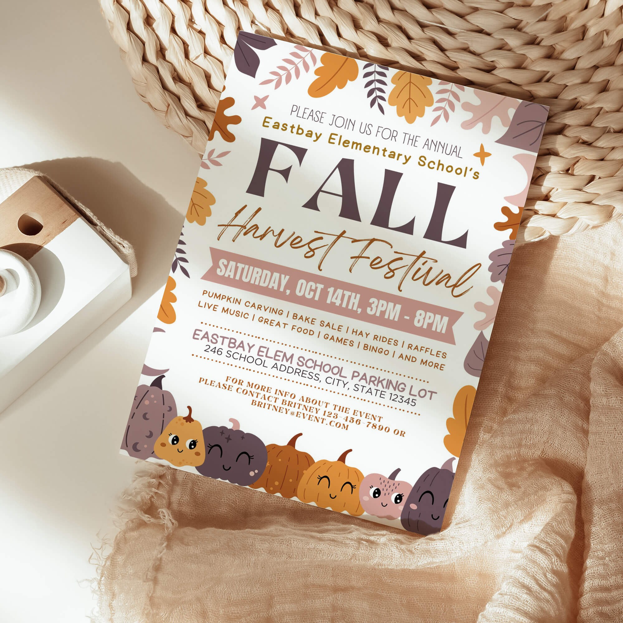 Fall Festival Invitation, Fall Party Invitation, Church Fall Festival ...