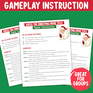 Christmas Name the Movie Game, Printable Christmas Party Game, Guess ...