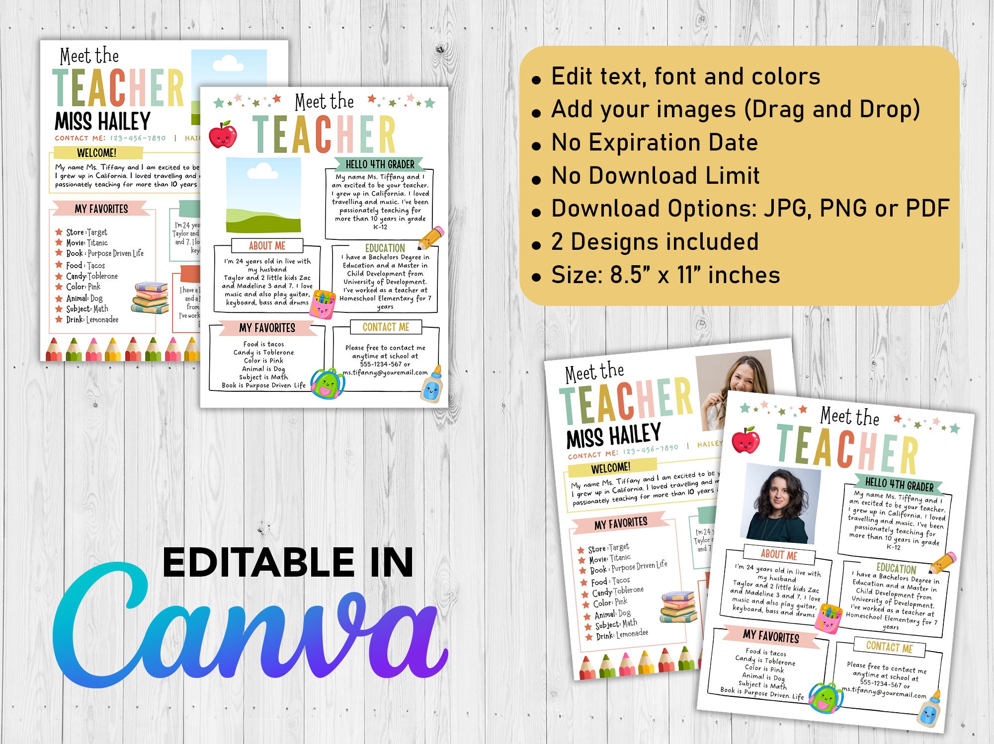 Meet the Teacher Editable Template, Back to School Welcome Letter ...