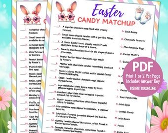 Easter Matching Game, Printable Easter Game, Easter Party Game, Family ...