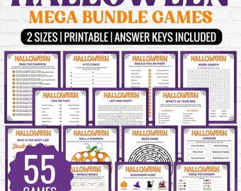 Halloween Printable 12 Game Bundle | Halloween Party Games | Halloween ...
