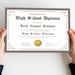 Editable Highschool Diploma Template, Custom Homeschool GED Diploma ...