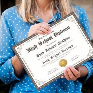 Editable Highschool Diploma Template Custom Homeschool GED - Etsy