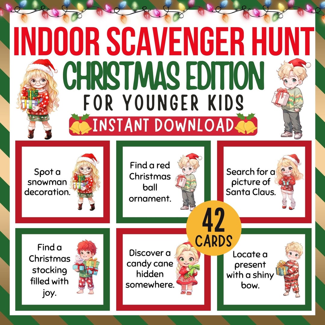Christmas Scavenger Hunt for Young Kids, Scavenger Hunt Kids, Escape ...
