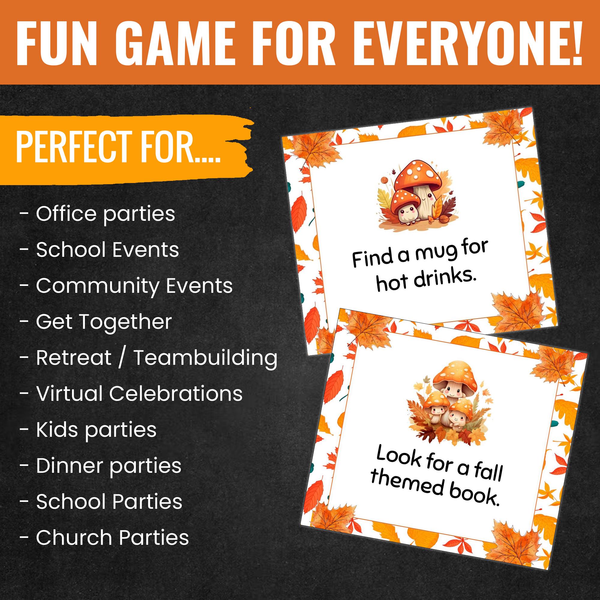 Autumn Indoor Scavenger Hunt | Printable PDF | Kids, Teens, Adults - Etsy