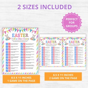 Easter Roll a Dice Game Printable | Fun Easter Game for Kids & Adults ...