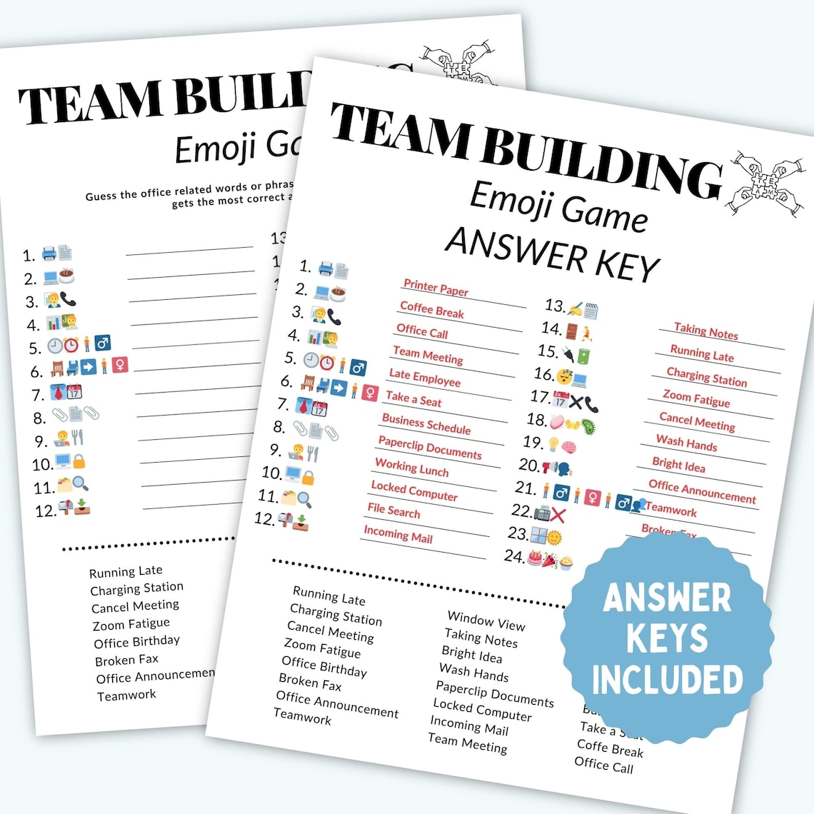 Team Building Games, Office Work Party Games for Teammates, 45 Coworker ...