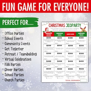 Christmas Games Jeopardy, Friendmas Jeoparty Game, Christmas Trivia ...