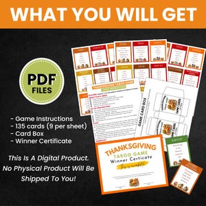 Thanksgiving Taboo Game, Printable Fall Activity, Thanksgiving Party ...