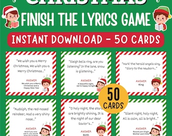 Christmas Carol Finish the Lyric Game, Christmas Song Trivia Game ...