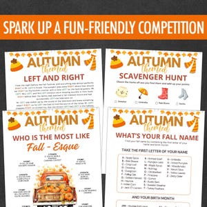 Autumn Party Games Bundle - Printable Fun for Kids and Adults - Etsy